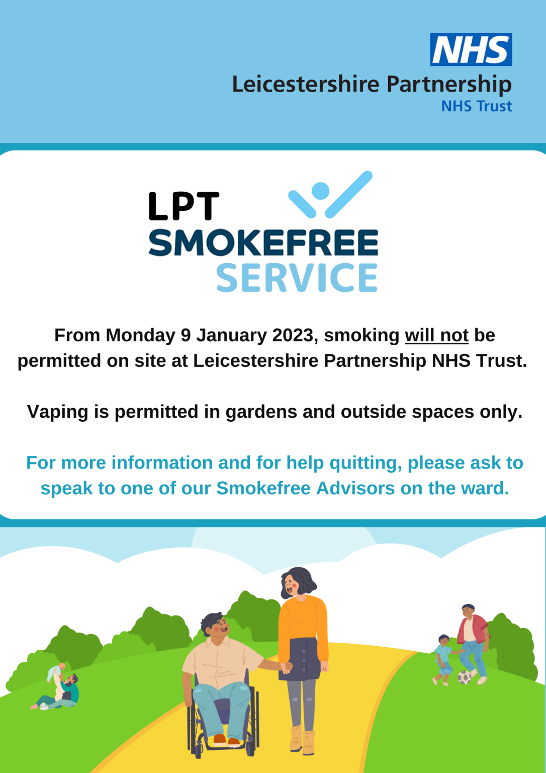 We are a smoke-free trust - Leicestershire Partnership NHS Trust
