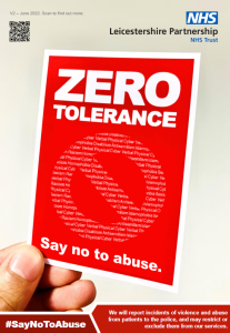 Zero Tolerance - Leicestershire Partnership NHS Trust