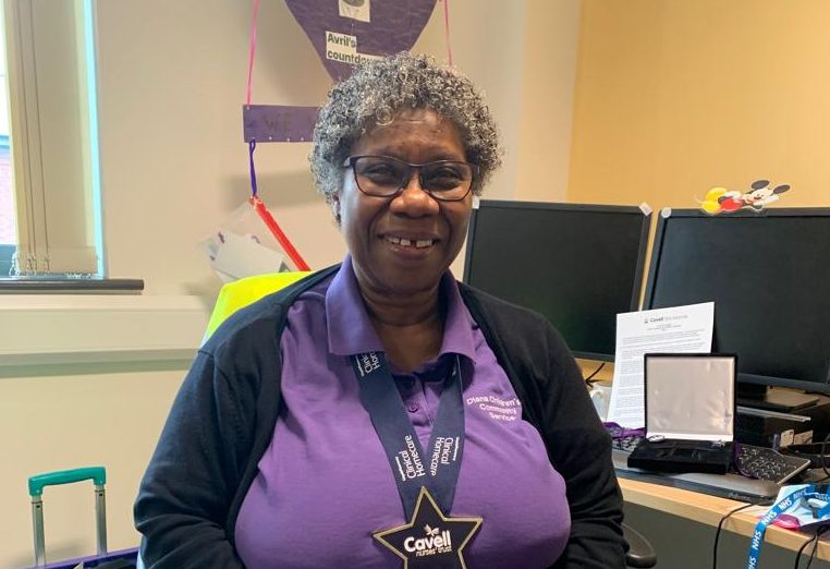 Avril receives a Cavell Star award - Leicestershire Partnership NHS Trust