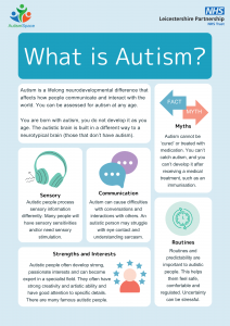 What is autism? | Autism Space| Leicestershire Partnership NHS Trust