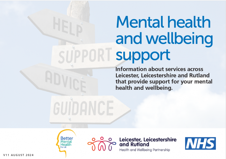 Helpful documents for your mental health and wellbeing - Leicestershire ...