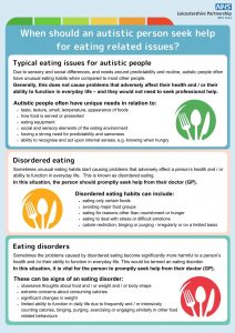 Autism and eating disorders | Autism Space | Leicestershire Partnership ...